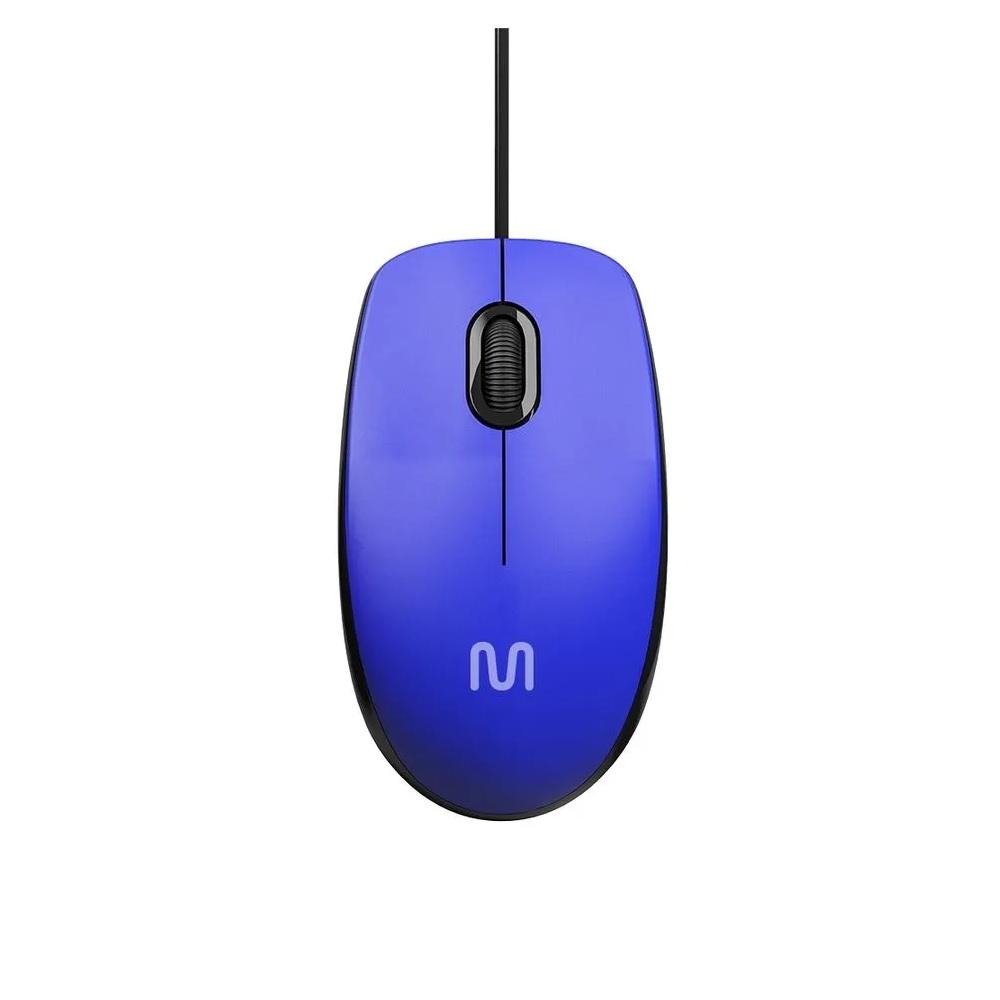 Mouse USB Slim MF400, dpi1200, Click silencioso, Azul, MO388 , MULTILASER