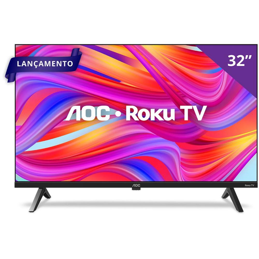 Smart TV 32" LED HD AOC Roku TV 32S5045/78G, HDR, 3 HDMI, Bluetooth, Wi ...