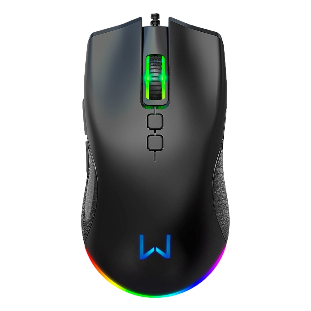 Mouse Gamer USB Warrior Rush, 12000dpi, RGB, MO392, Preto, WARRIOR