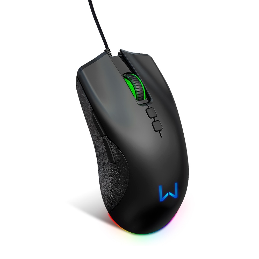 Mouse Gamer USB Warrior Rush, 12000dpi, RGB, MO392, Preto, WARRIOR