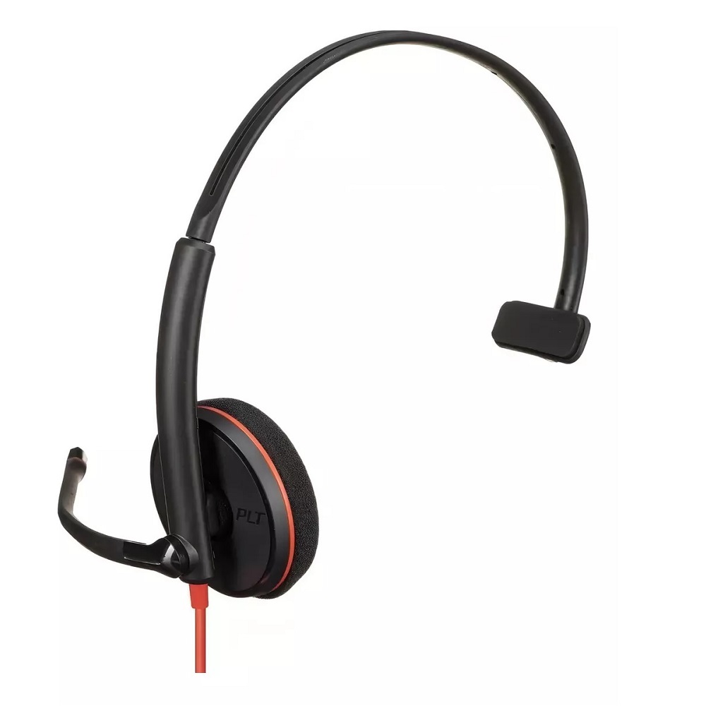 Fone Headset USB-C Poly Blackwire C3210 Monoauricular + Adaptador para ...