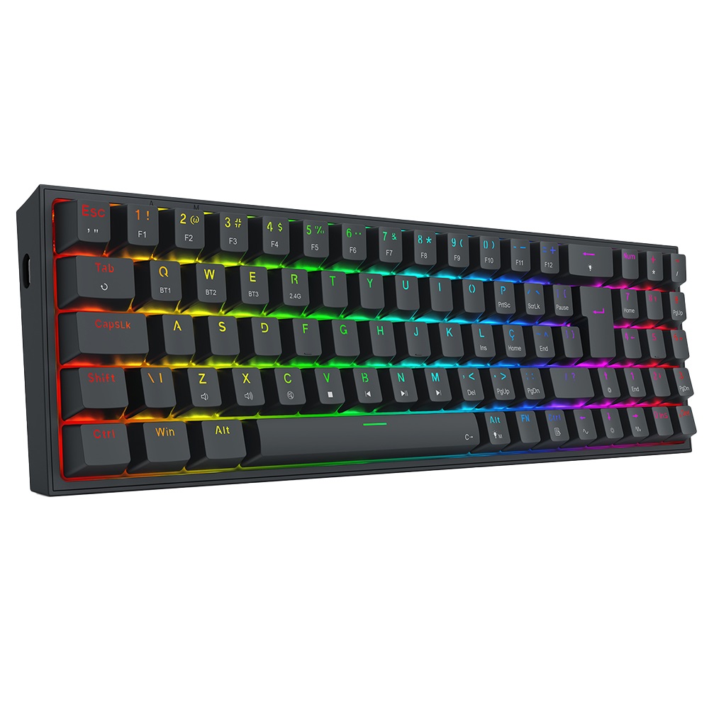 Teclado Gamer sem Fio Mecânico Pollux Pro RGB, Preto, ABNT2, Switch ...