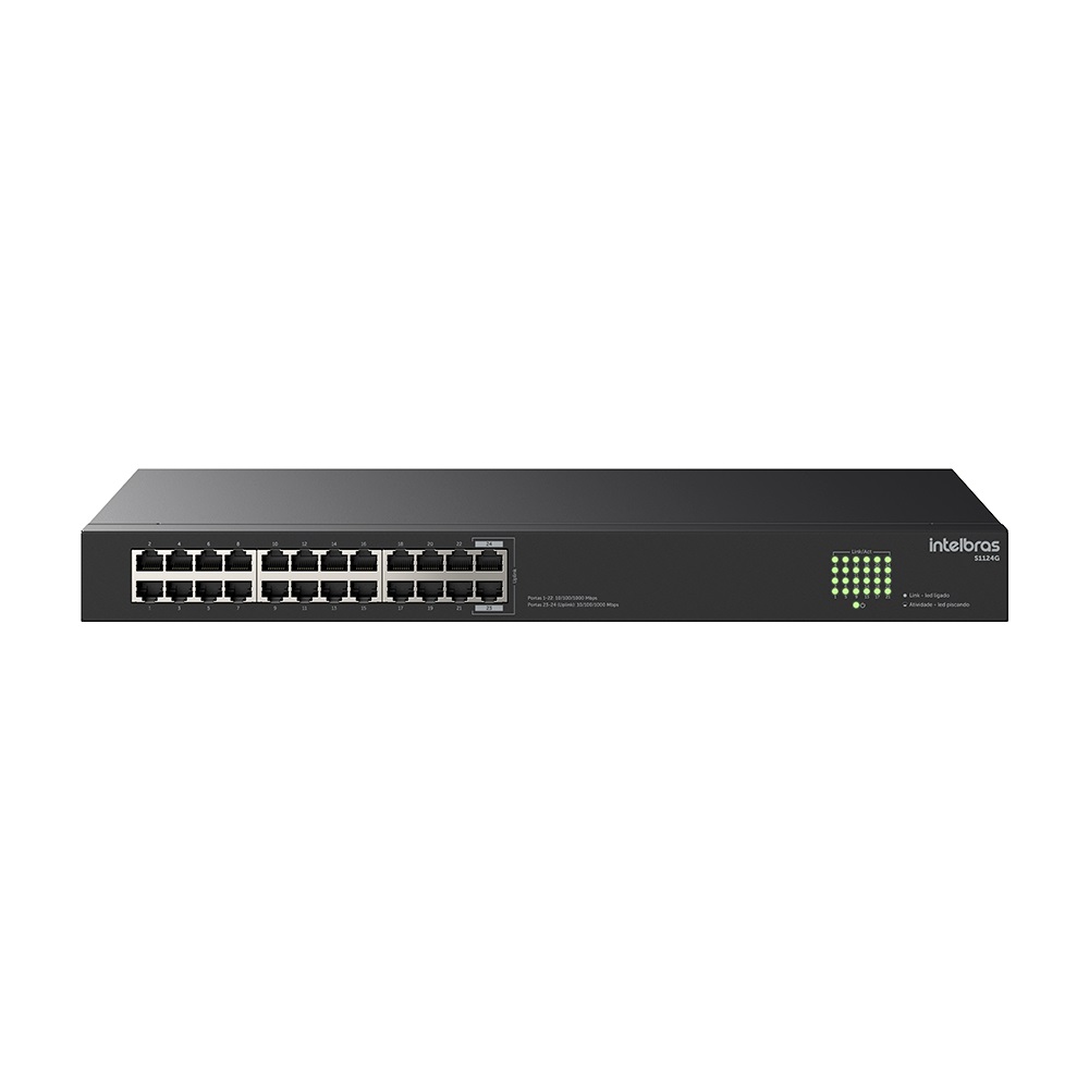 Switch 24p Fast Ethernet S1124G, 4760115, INTELBRAS